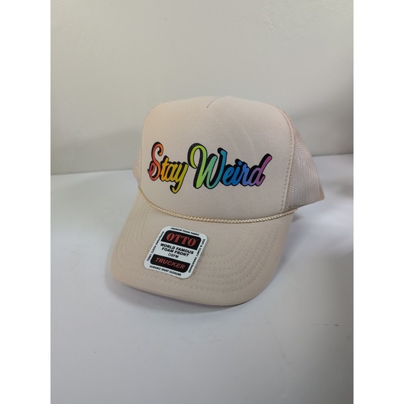 OTTO | Accessories | Otto Collection Trucker Hat Stay Weird Rainbow ...